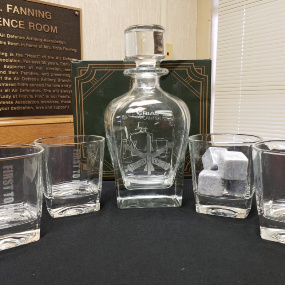 ADA Whiskey Decanter and Glass Set (Crystal Glass) | Air Defense ...